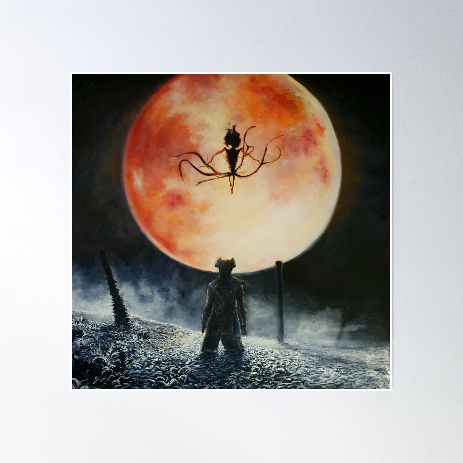 Moon Presence Poster Wall Art, Modern Wall Decor, 16x16 UNFRAMED ...