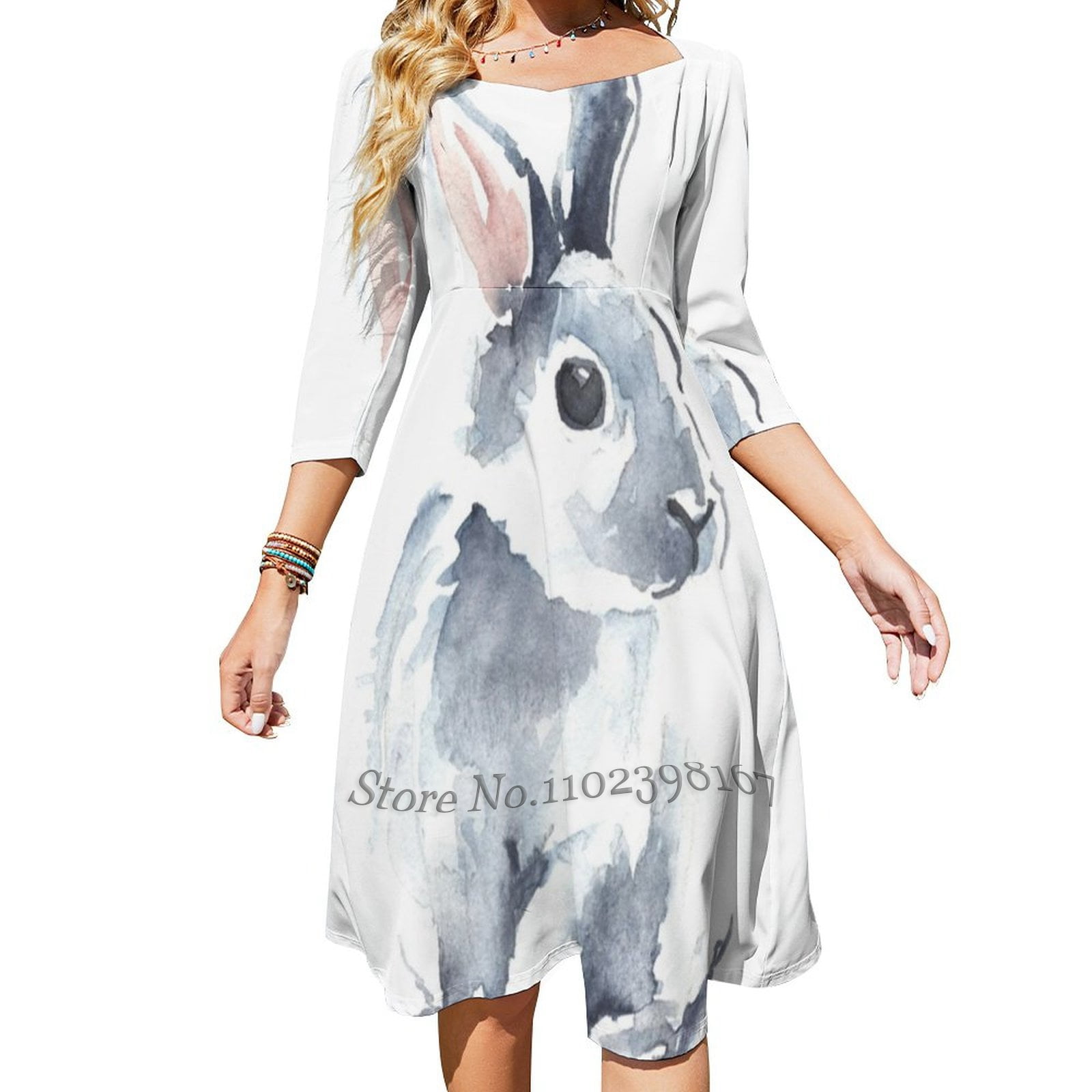 Moon Rabbit Ii Evening Party Dresses Midi Sexy Dress Female Sweet One ...