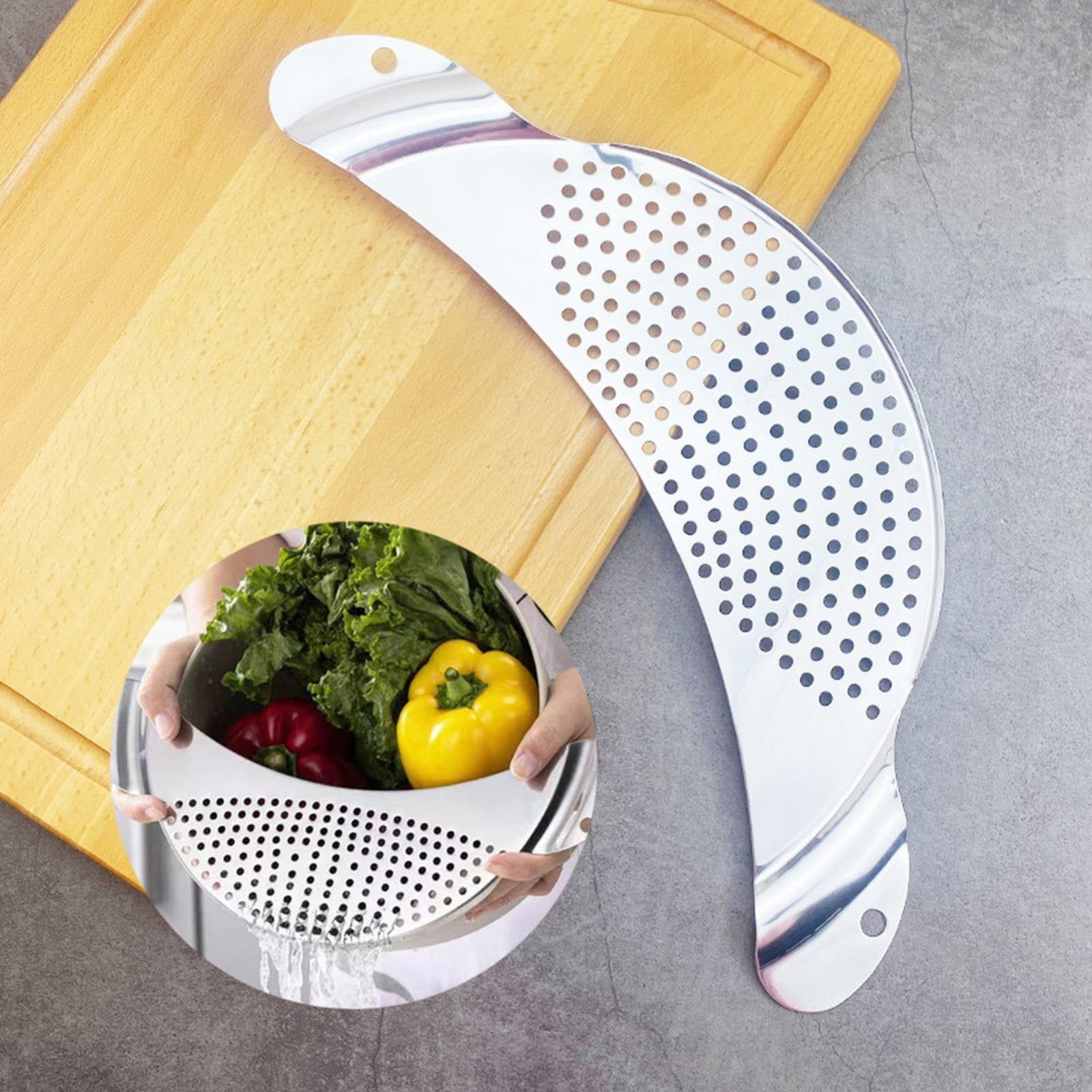 Moon Shape Stainless Steel Water Filter Drain Plate, Fruit Vegetable ...