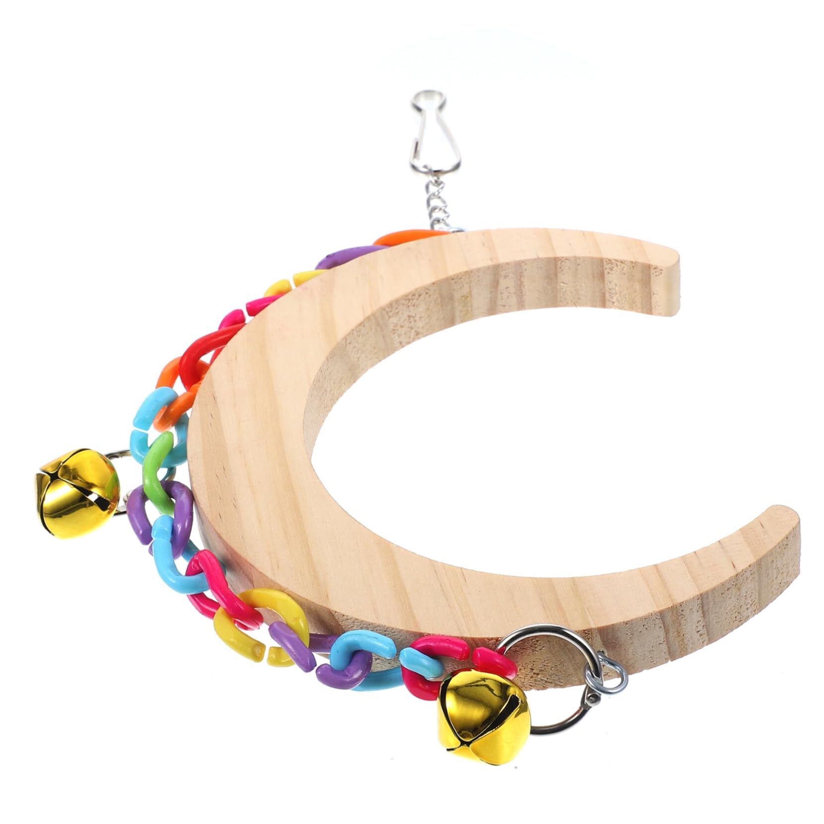 A Moon Shaped Bird Swing Natural Parrot Swing for Cage Fun Daily ...