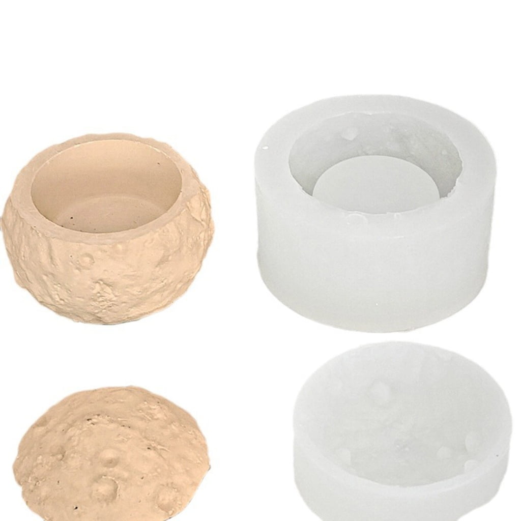 Moon Shaped Resins Jar Molds, Candle Holoder Cup Molds with Lid for ...