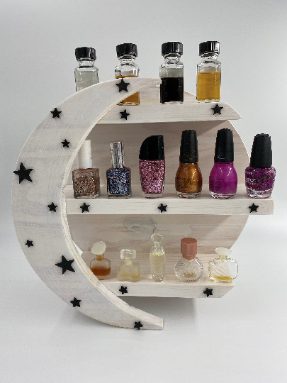 Moon Shelves, Boho Decor, Shelf For Crystal, Moon Shelf, Wall Decor ...
