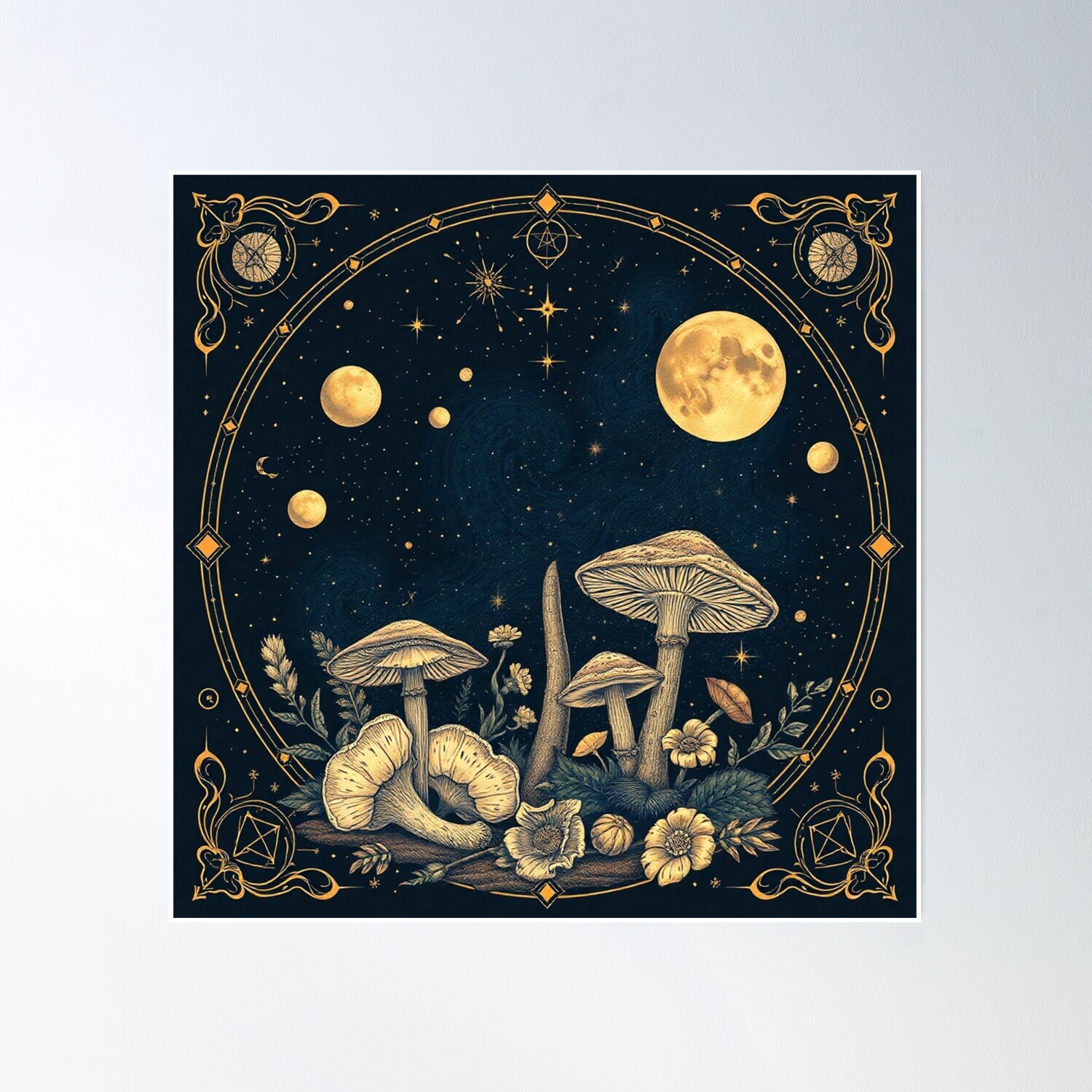 Moon Sign Poster Wall Art, Modern Wall Decor, 16x16 UNFRAMED - Walmart.com