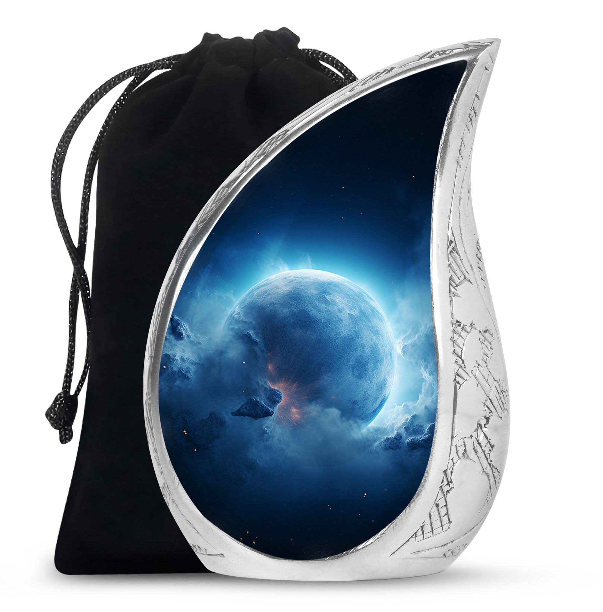 Moon in Space Urns for Ashes, Large Urn for Ashes Adult Male, Memorial ...