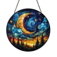 Moon Stained Glass Suncatcher Night Sky Window Decor - Walmart.com