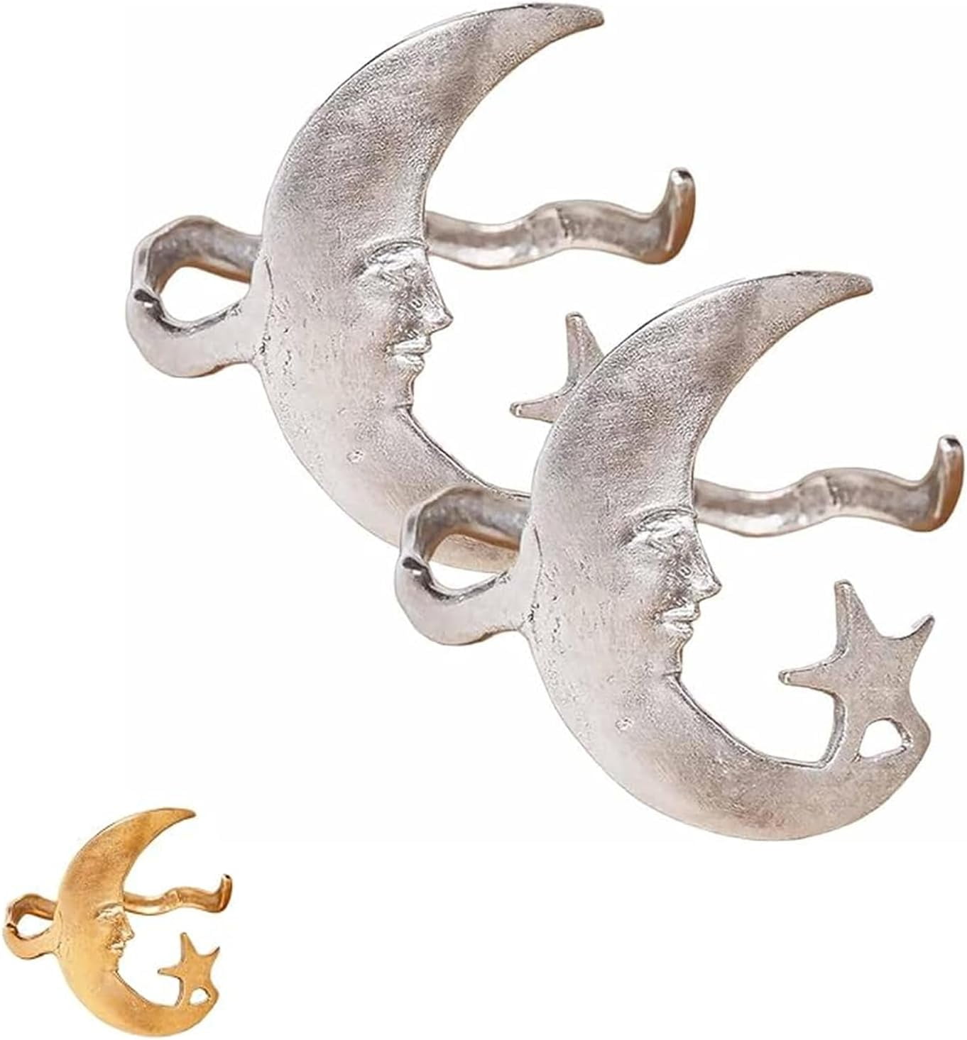 Moon And Star Cuff, Star and Moon Pattern Open Bracelet, Where ...