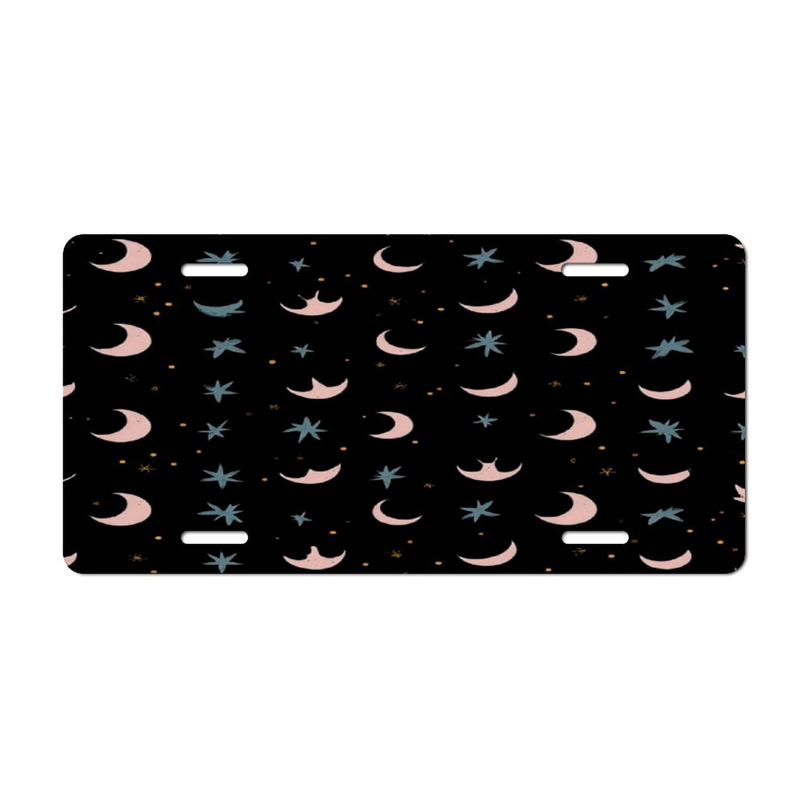 Moon And Star Night Pattern Car Decorative Front License Plate,Vanity ...