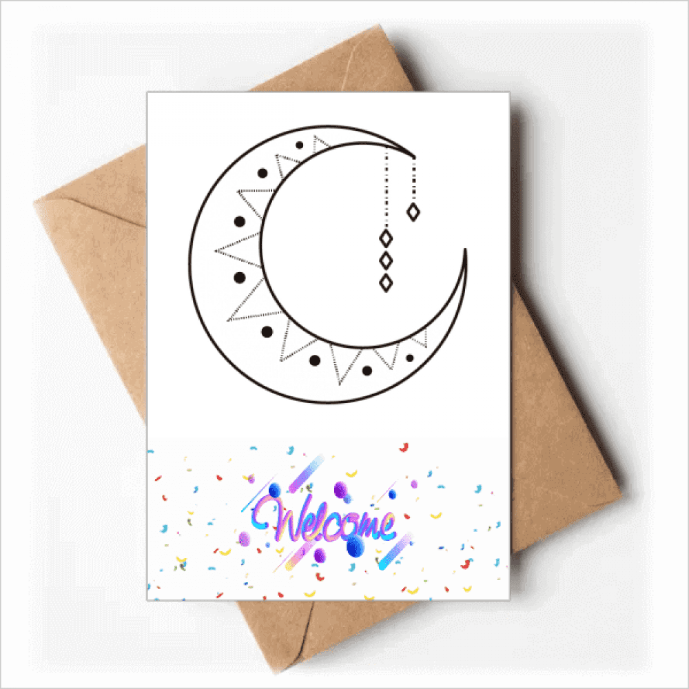 Moon Star Symbol Totem Shape Welcome Back Greeting Cards Envelopes ...