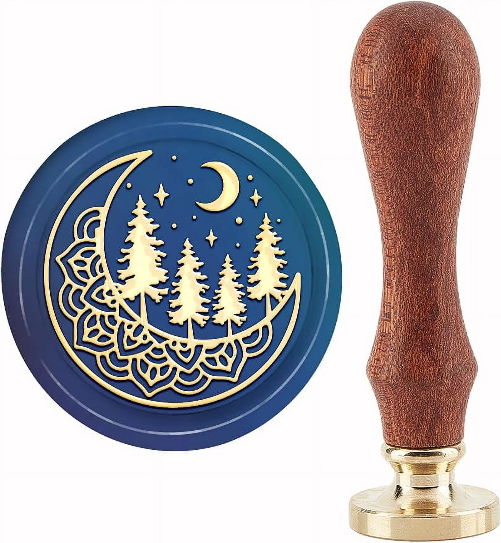 Moon Star Wax Seal Stamp Tree Vintage Sealing Wax Stamps 30mm Retro ...