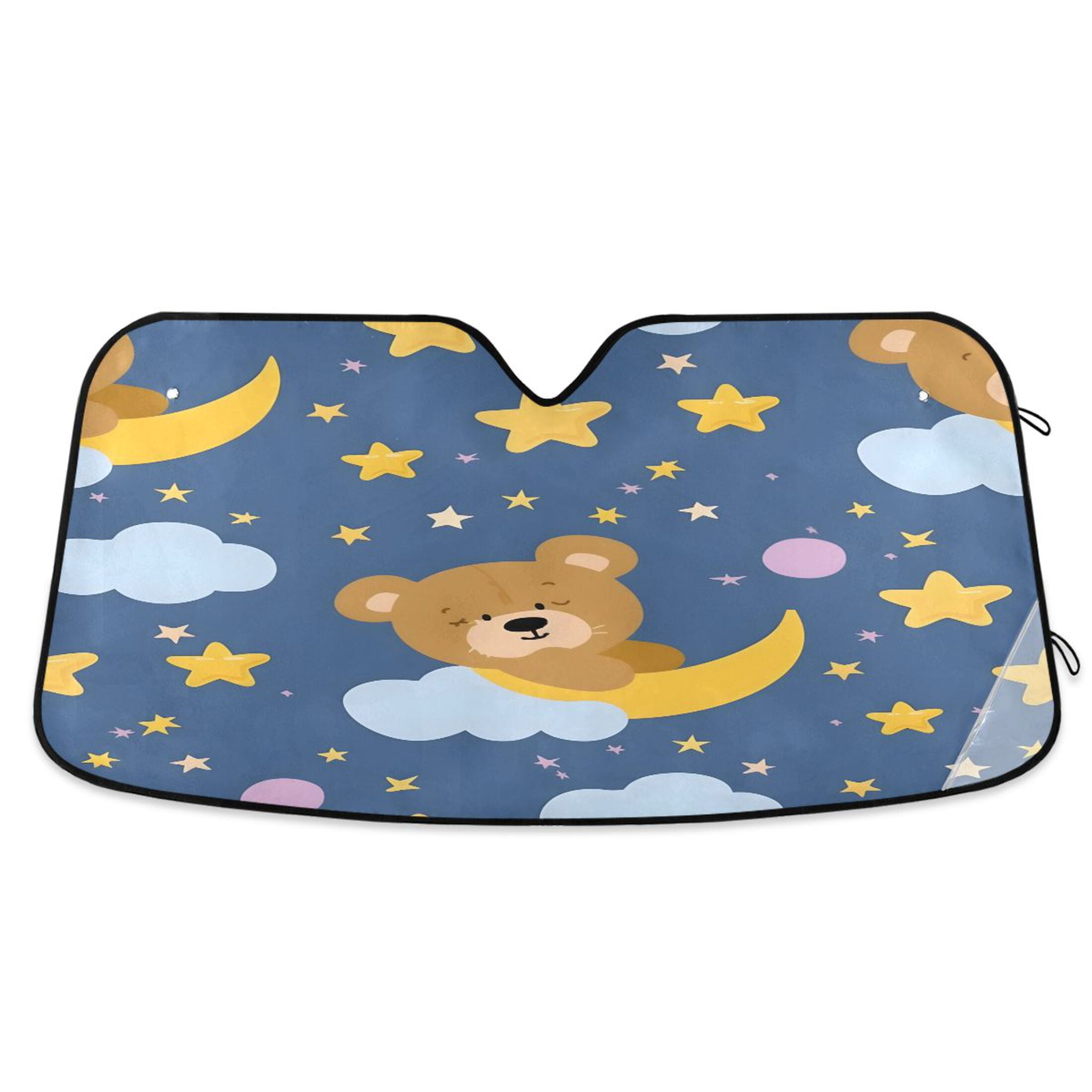 Moon Stars Clouds Bears Windshield Sun Shade Automobile Visor Accordion ...