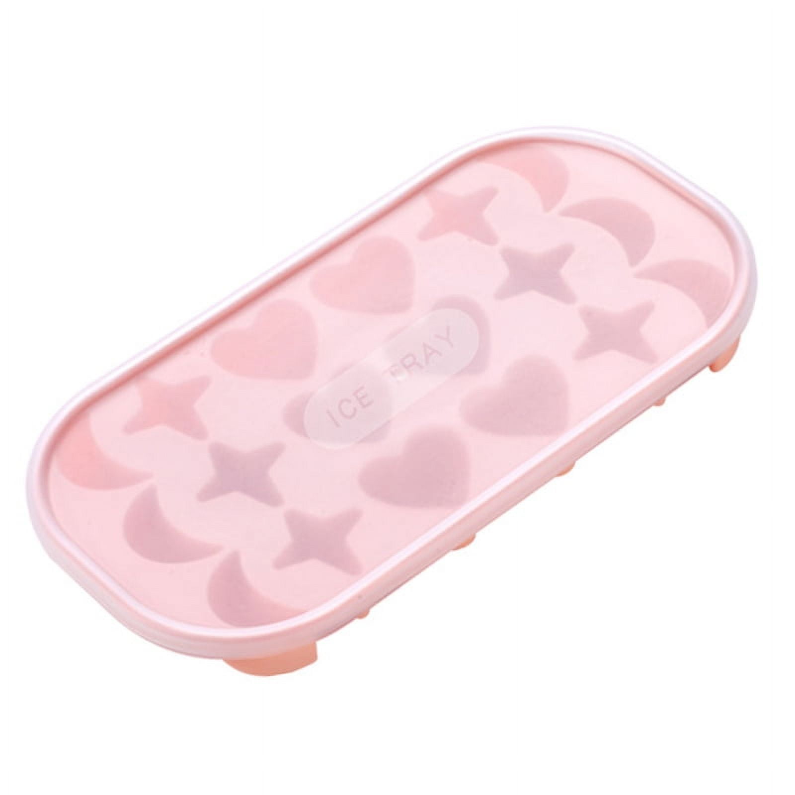 Moon Stars and Heart Ice Cube Tray Stackable Silicone Molds with Liquid ...