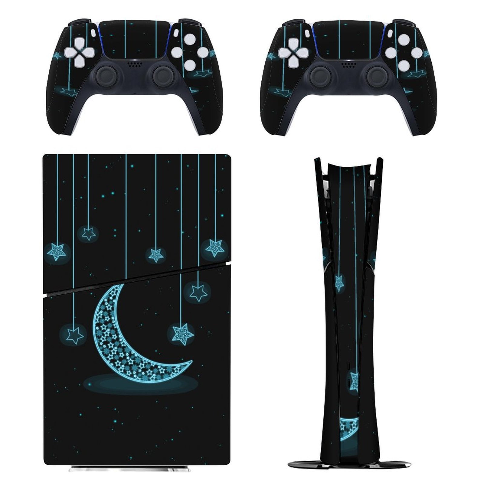 Moon & Stars PS5/PS5 Slim Digital Disc Skin Sticker For Console And ...