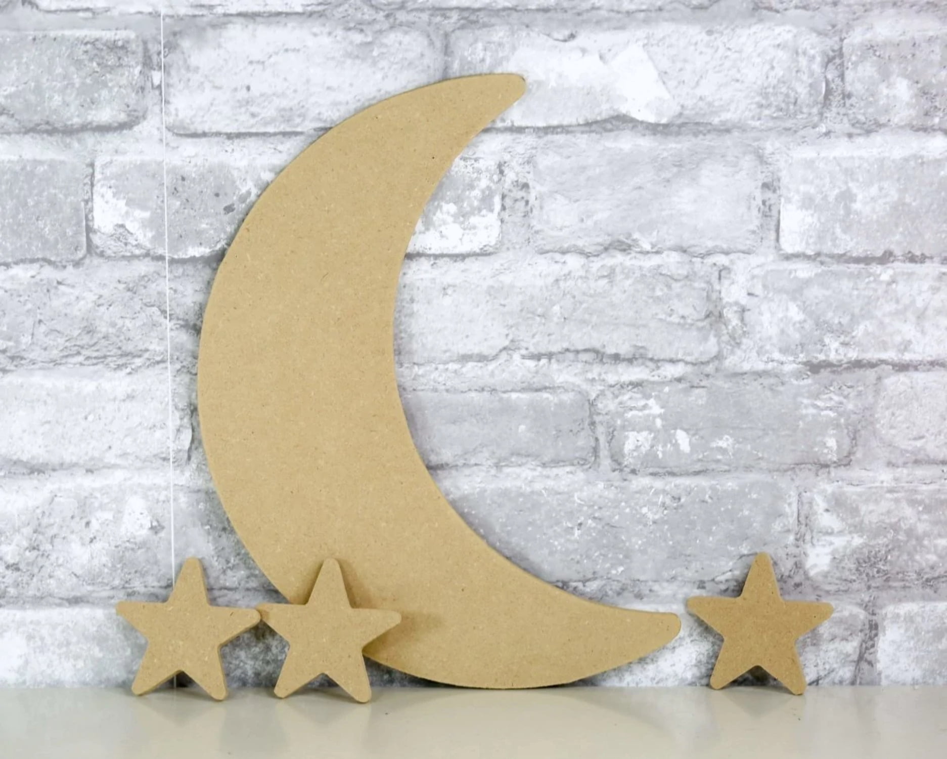 Moon Stars Wood Cutout - Walmart.com