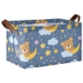 Moon Stars and Bears Collapsible Storage Bin Open Home Shelf Basket ...
