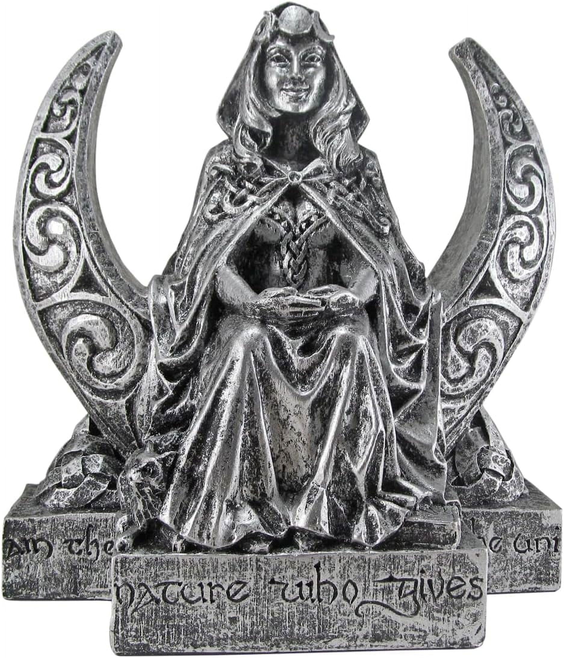 Moon Statue 8" Tall - Wiccan Pagan Home Altar - Silver Finish - Walmart.com