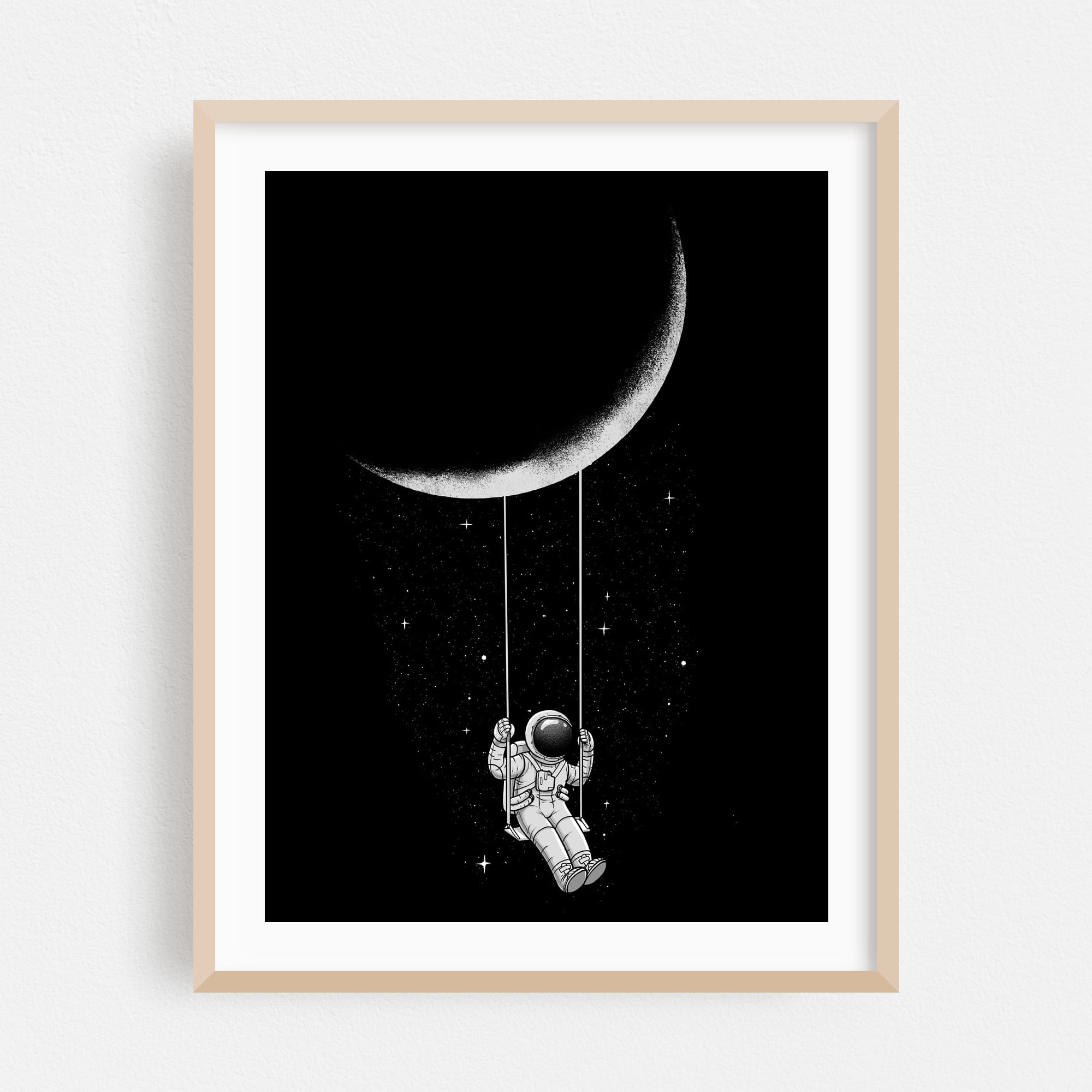 Moon_Swing - Digital Art Astronaut Space Moon Surrealism Night Sky ...
