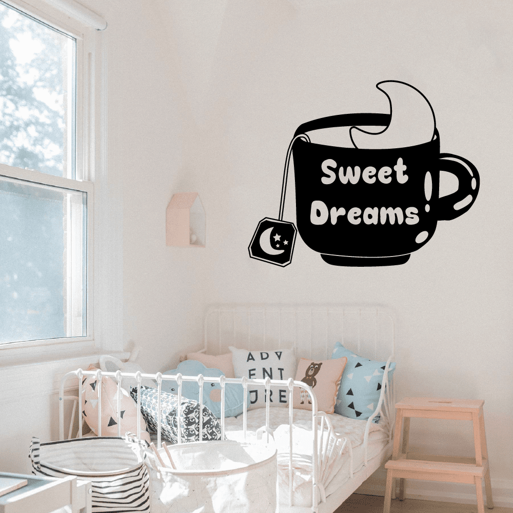 Moon Tea Sleep Sweet Dreams Good Night Dream Quotes Cute Sleeping Vinyl ...