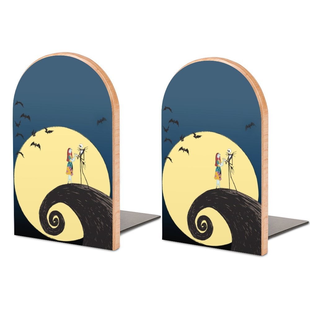Moon The Nightmare Before Christmas Bookends Wood Book Divider ...
