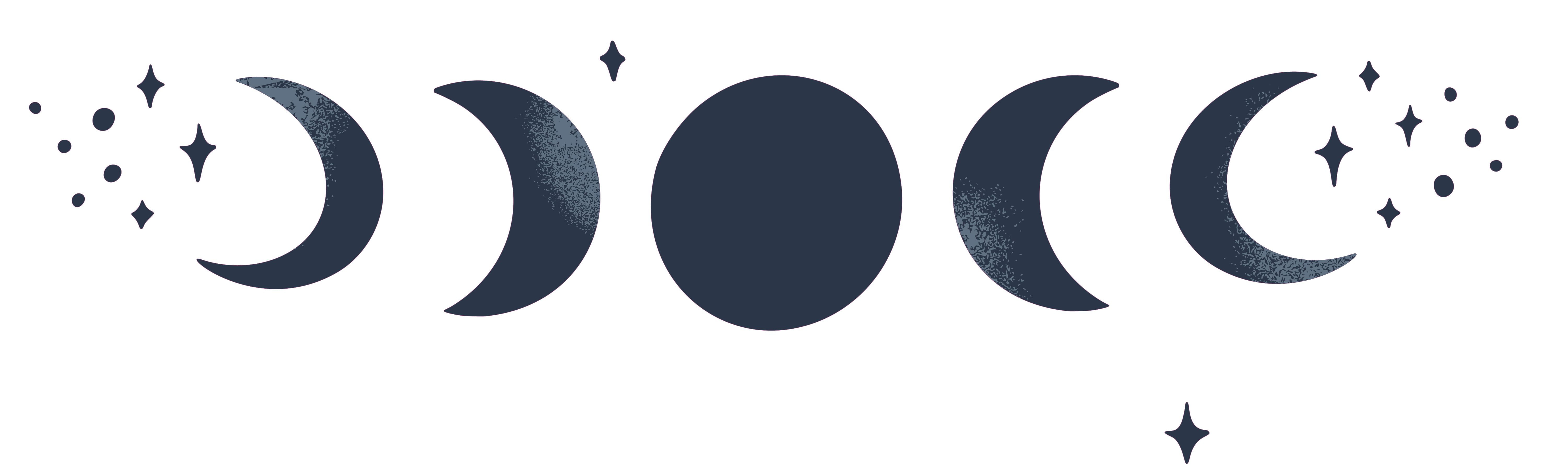Moon Time Lapse Illustration Vinyl Decoration Night Sky Moon And Stars ...