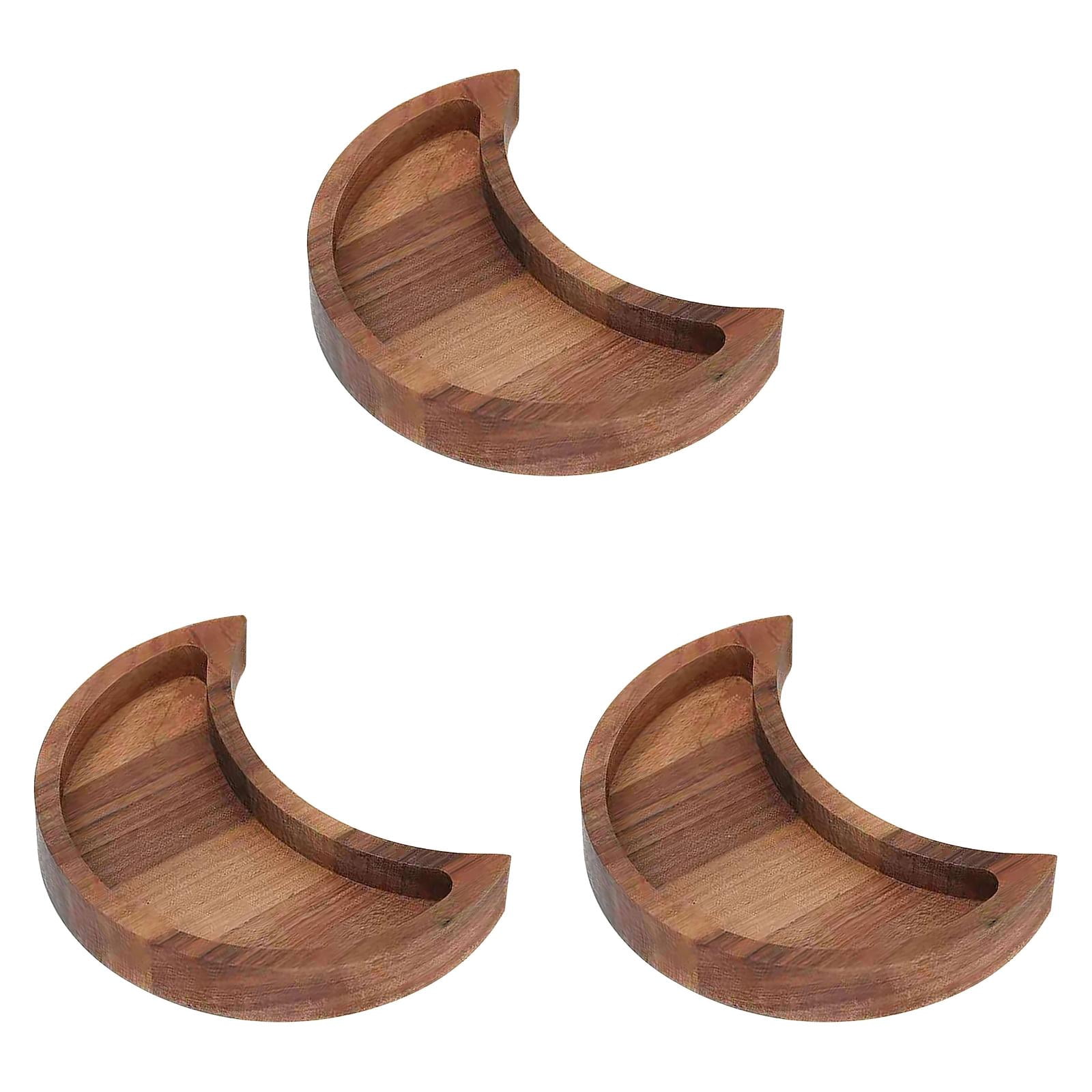 Moon Tray Crystal Holder And Display Wood Crystal Tray For Stones ...