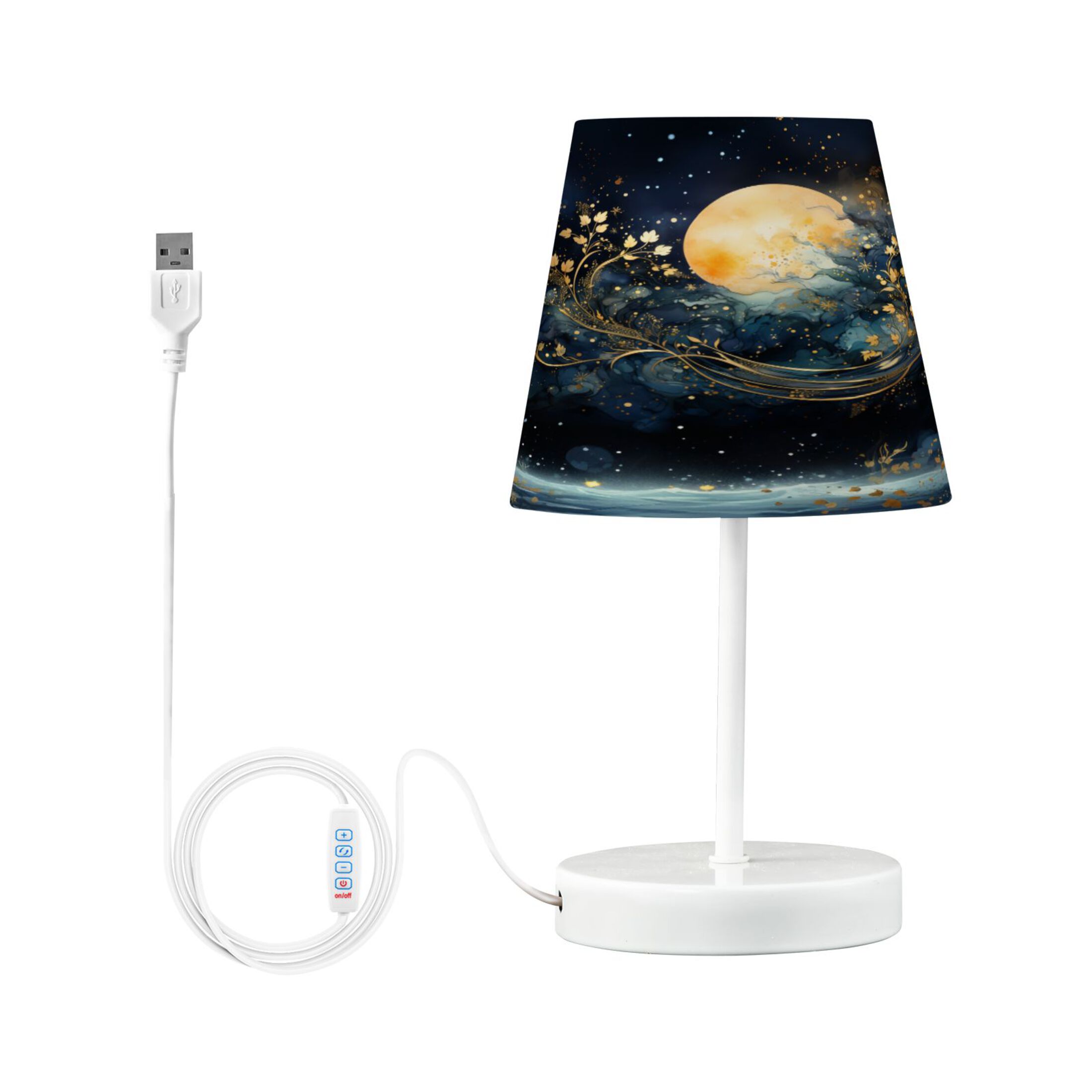 Moon Tree Starry Sky Desk Lamp LED Table Nightstand Lamps with 3 Color ...
