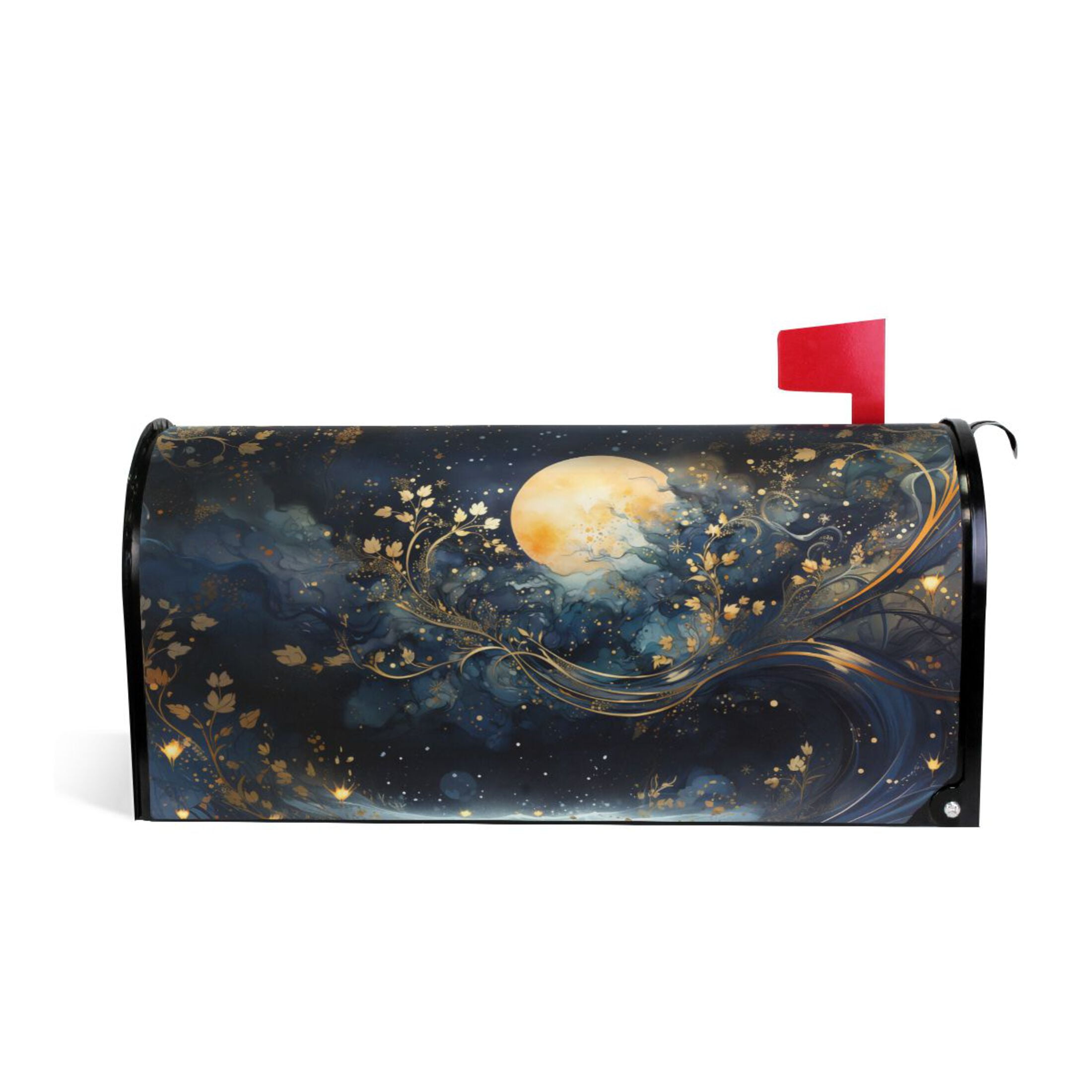 Moon Tree Starry Sky Mailbox Covers Magnetic Post Box Cover Wraps ...