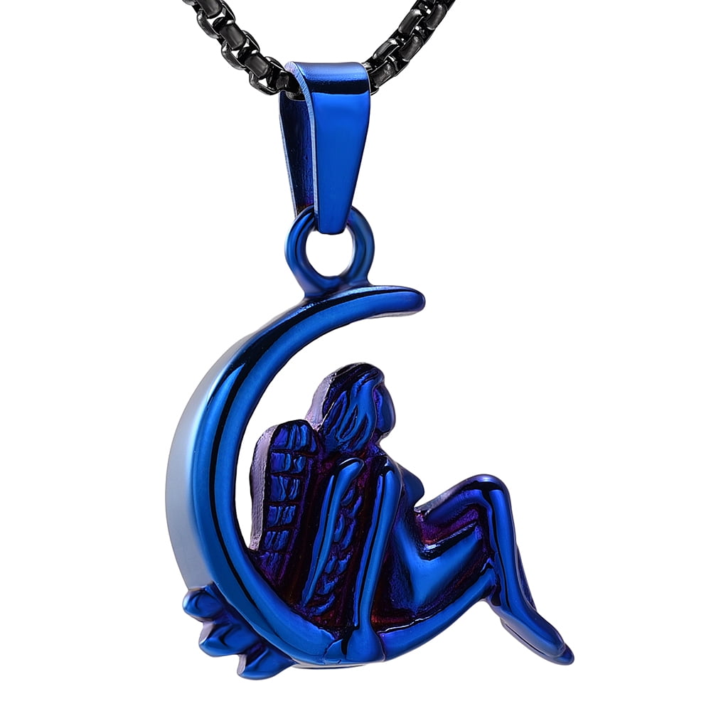 Moon Urn Cremation Jewelry for Ashes Angel Urn Necklace for Ashes ...