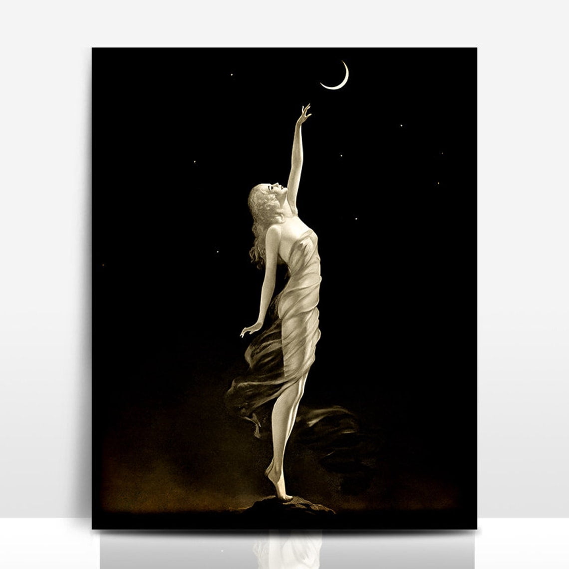 Moon Wall Art, Reaching For The Moon By Edward Mason Eggleston 1933 ...