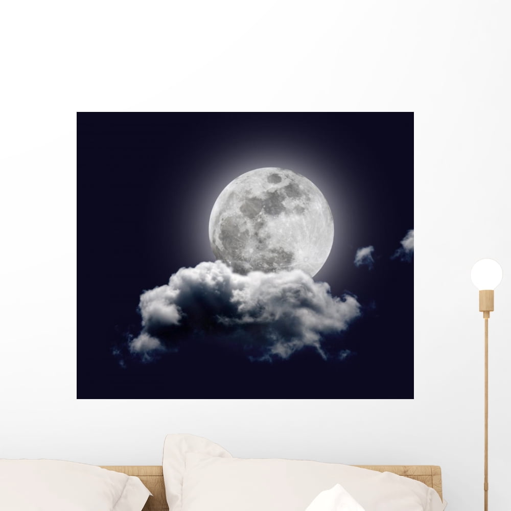 Moon Wall Mural Decal Sticker, Wallmonkeys Peel & Stick Vinyl Graphic ...