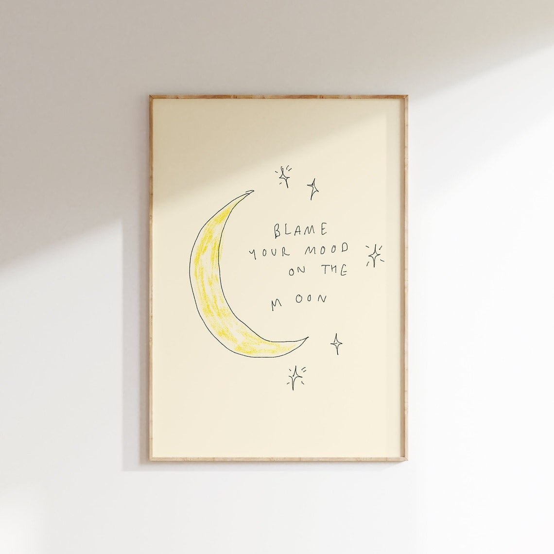 Moon Wall Print Astrology Poster Horoscope Lover Illustrated Wall Art ...