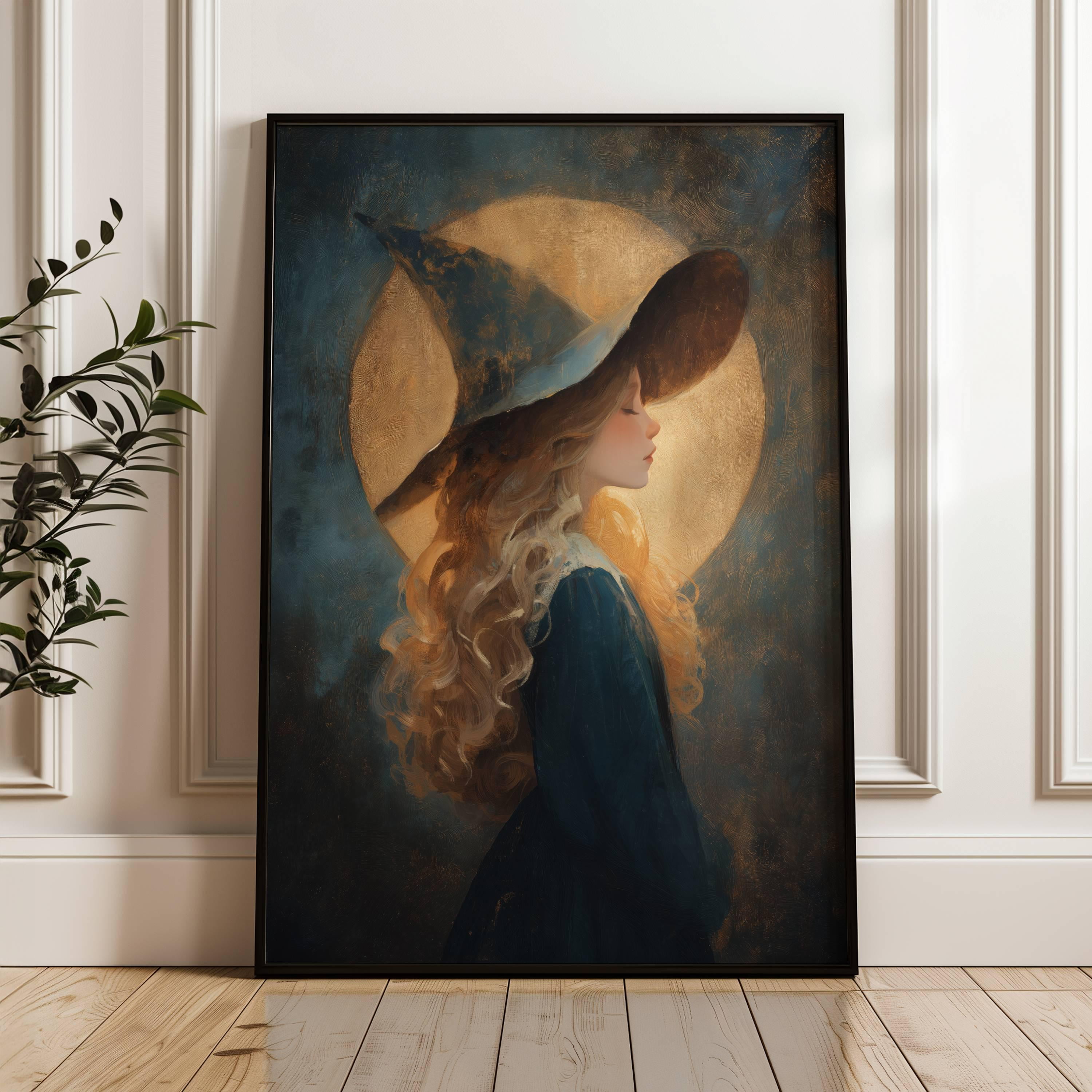 Moon Witch Decor | Hocus Pocus | Poster | Gothic | Bohemian Lunar Art ...