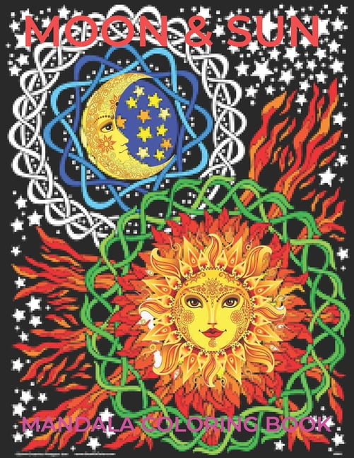 Moon & Sun mandala coloring book: An Unique Adult Coloring Book ...