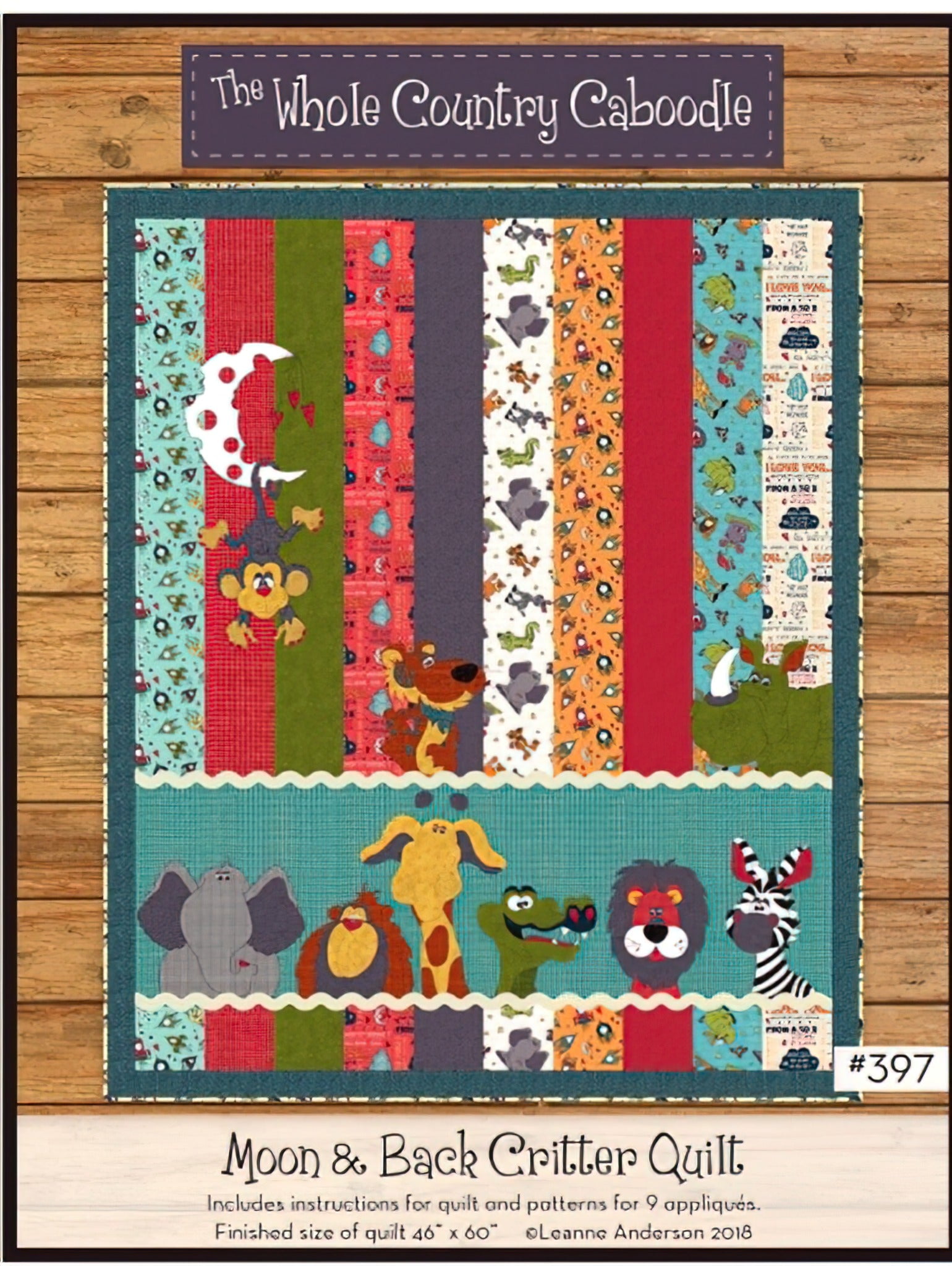 Moon and Back Critter Quilt Pattern by The Whole Country Caboodle ...