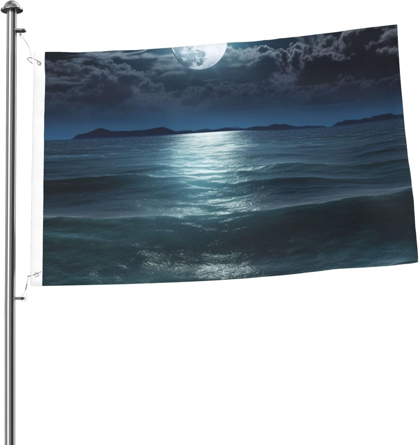 Moon and Sea Garden Flags Holiday Banner with Brass Grommets Large ...