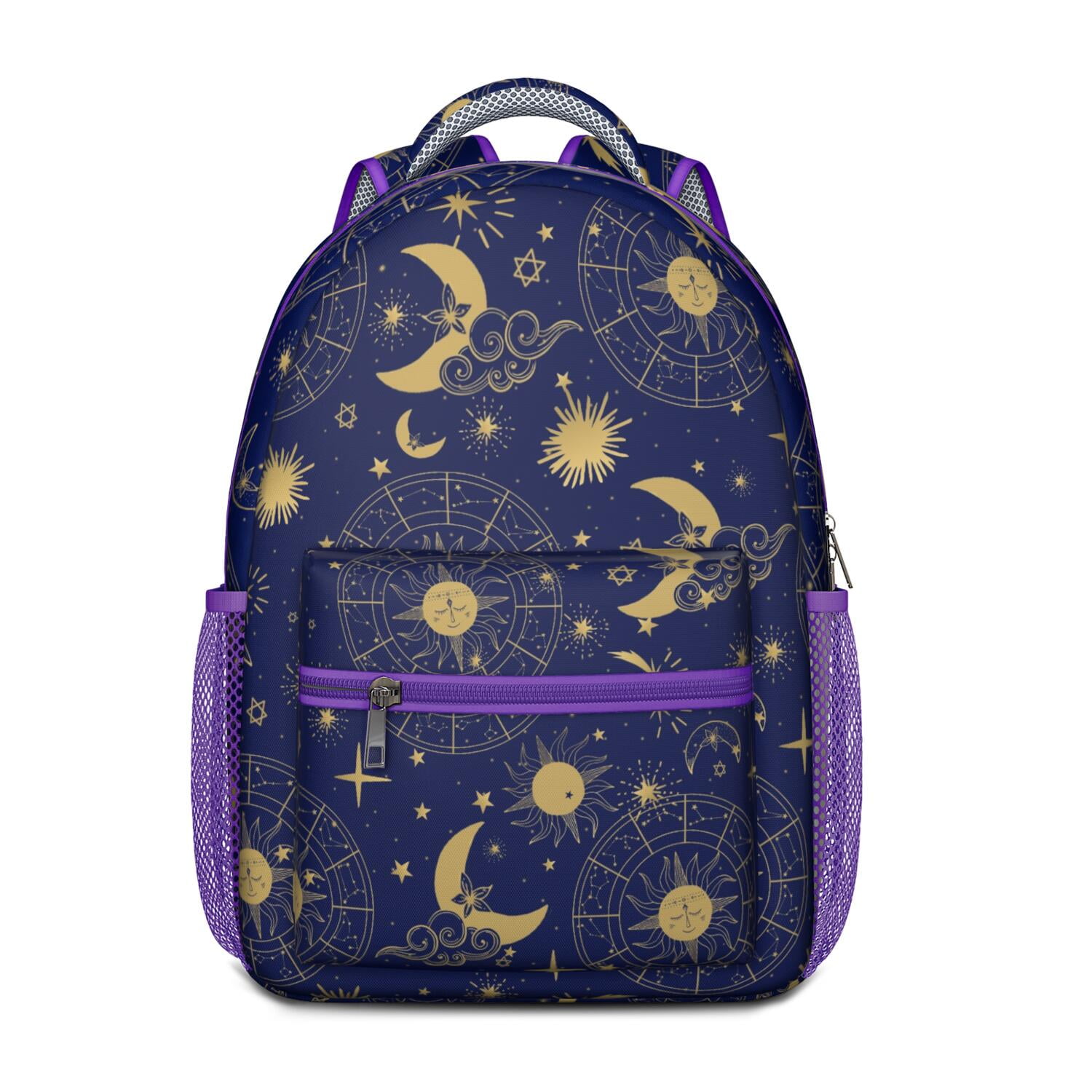 Moon and Stars Gothic School Backpack – Celestial Eclipse, Cosmic Solar ...