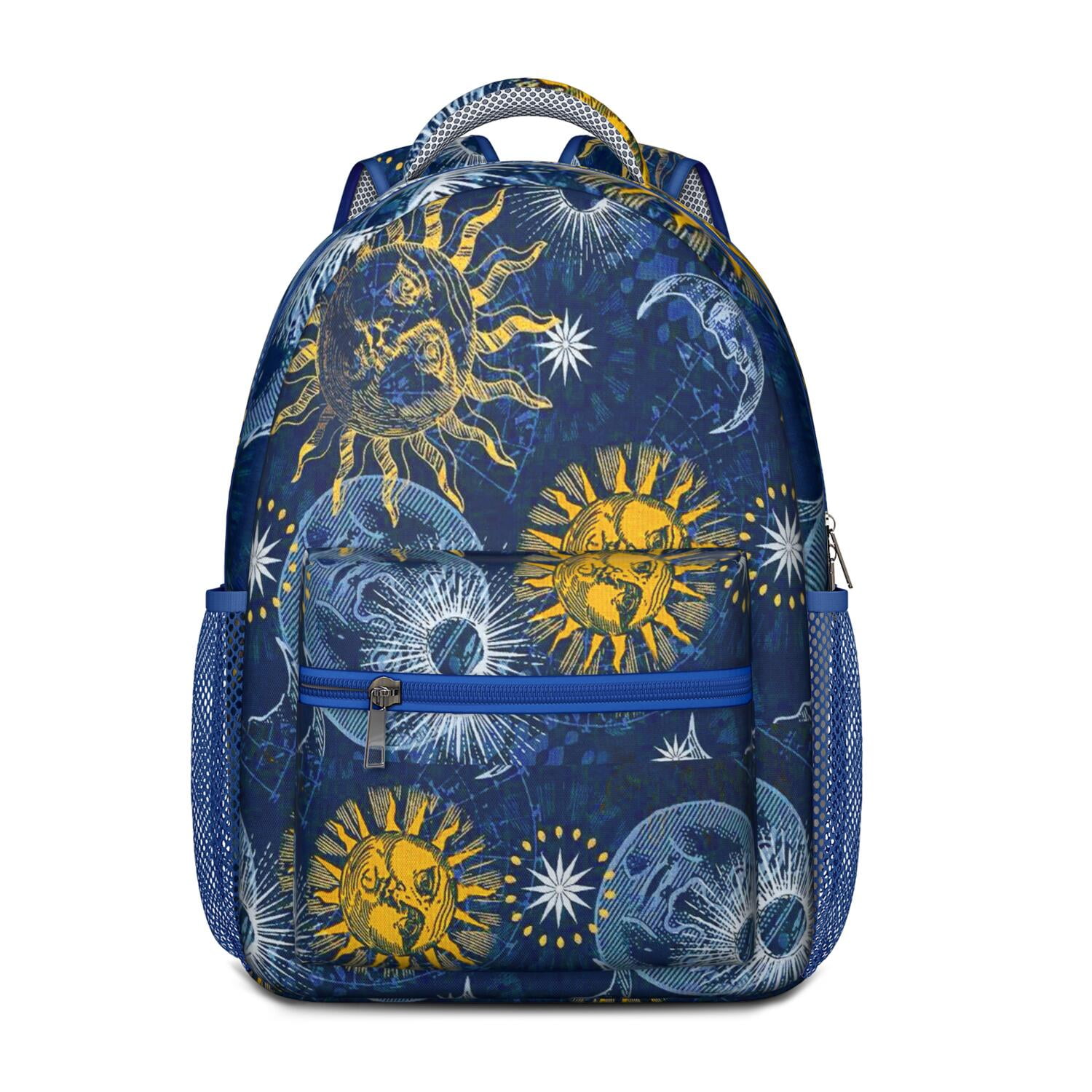 Moon and Stars Gothic School Backpack – Celestial Eclipse, Cosmic Solar ...