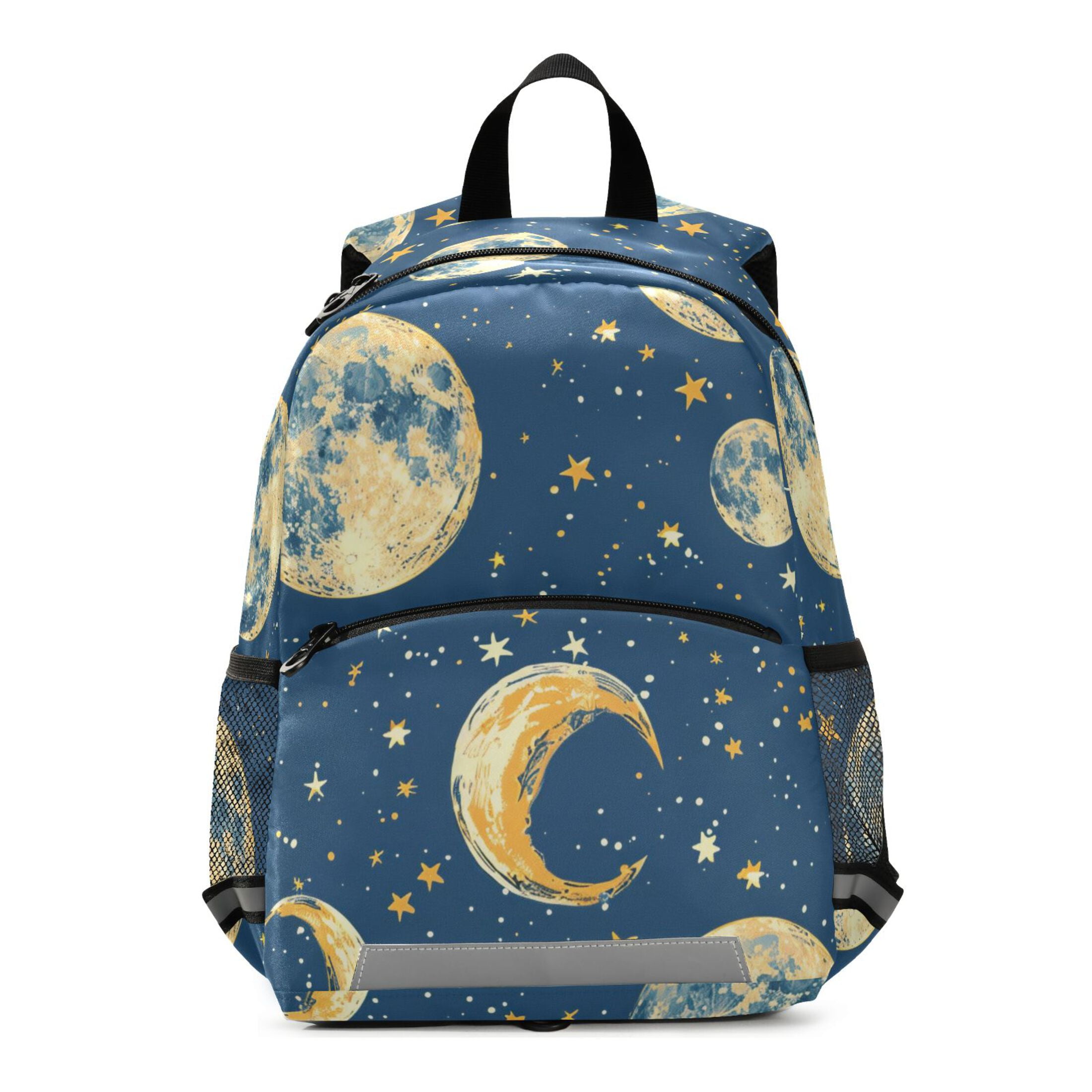 Moon and Stars Hand Painted Style Toddler Backpack Kids' Schoolbag ...
