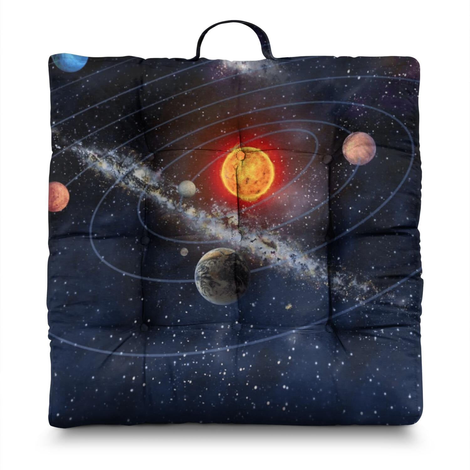 Moon and Stars Zabuton Floor Cushion, Thick Square Meditation Seat with ...