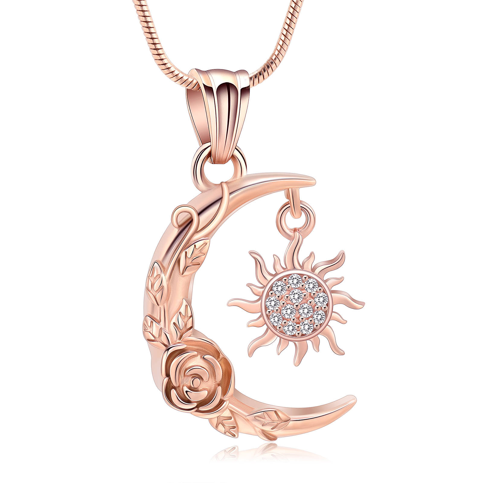 Moon and Sun Cremation Jewelry for Ashes Urn Neckless Lockets for Human ...