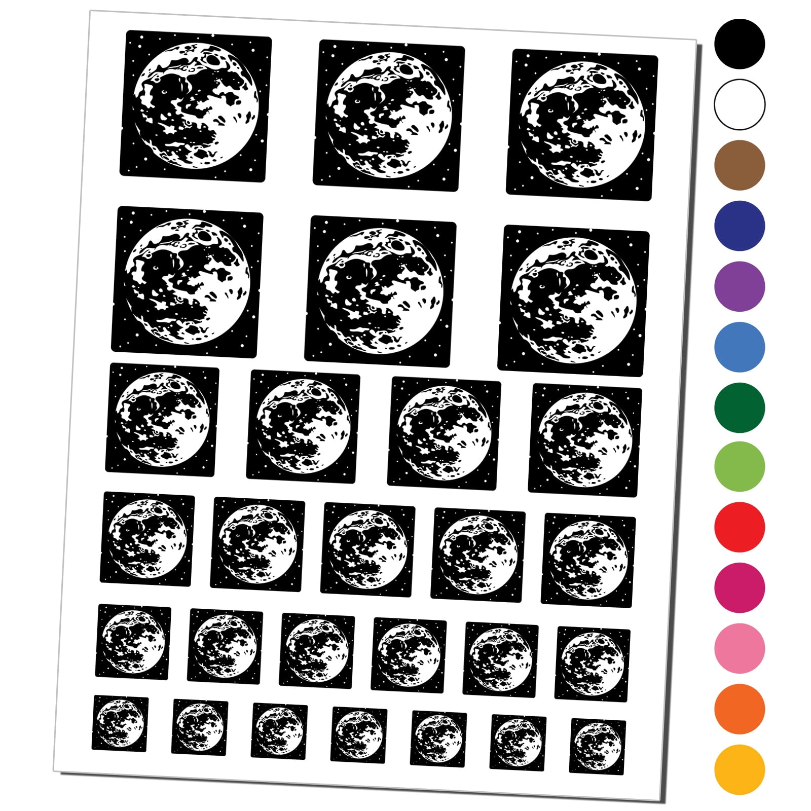 Moon in the Night Sky with Stars Space Astronomy Water Resistant ...