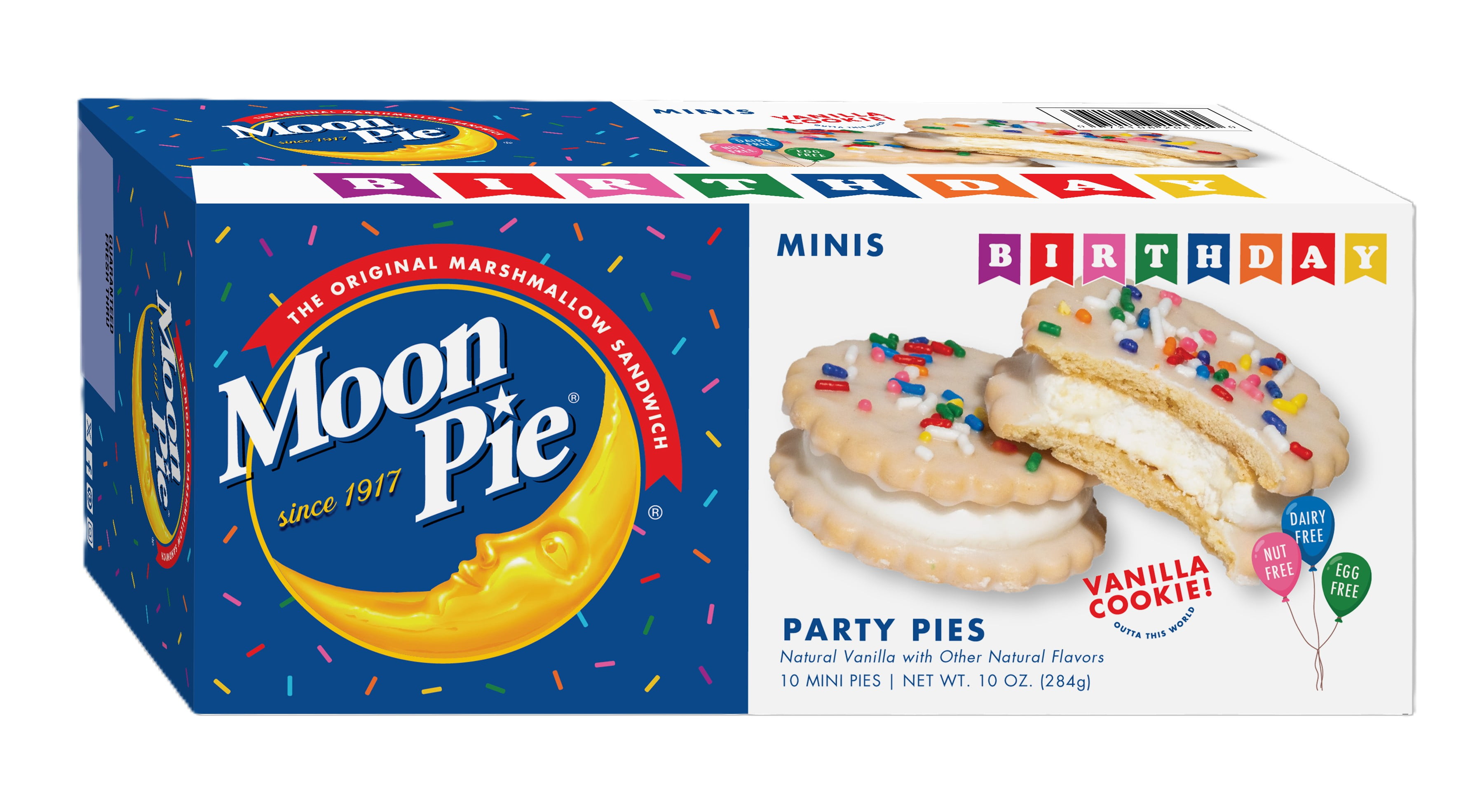 Moon Pie Mini Birthday Cake Marshmallow Sandwiches 10 Count 10 oz Kids ...
