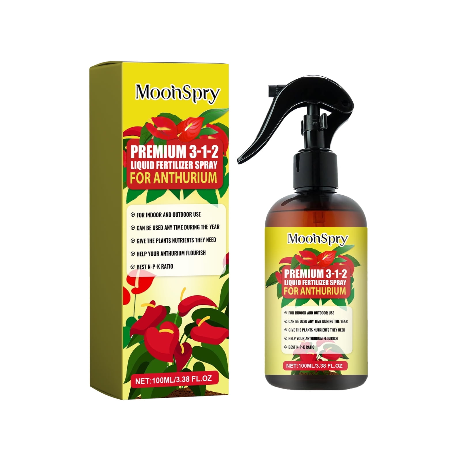 MoonSpry Premium 3-1-2 Liquid Fertilizer Spray For Anthurium, Household ...