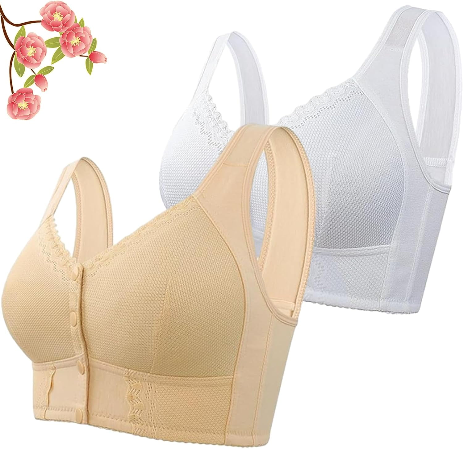 Moona Bra for Senior, Moona Bra - Front Closure Breathable Bra for ...