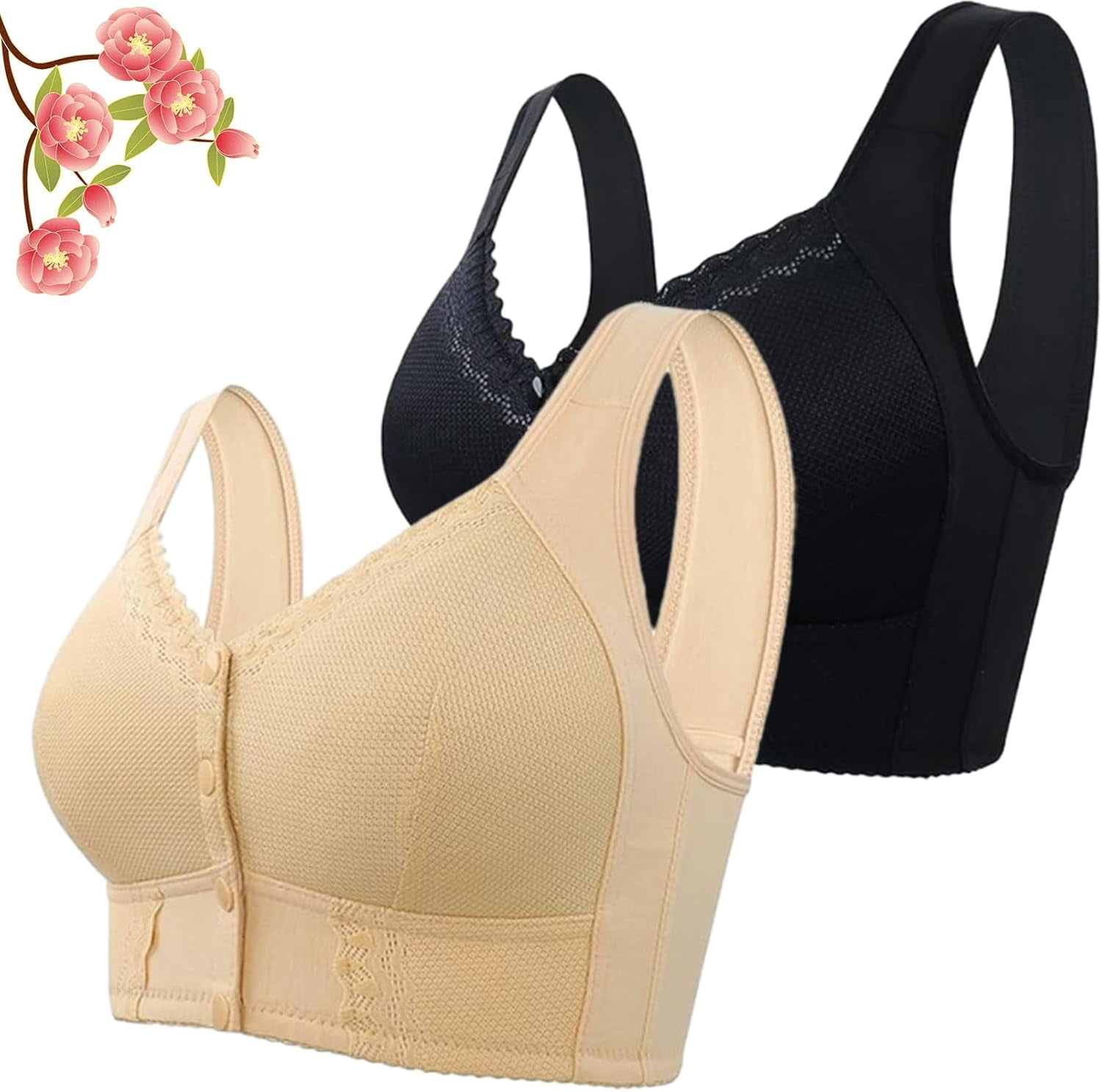 Moona Bra for Senior, Moona Bra - Front Closure Breathable Bra for ...