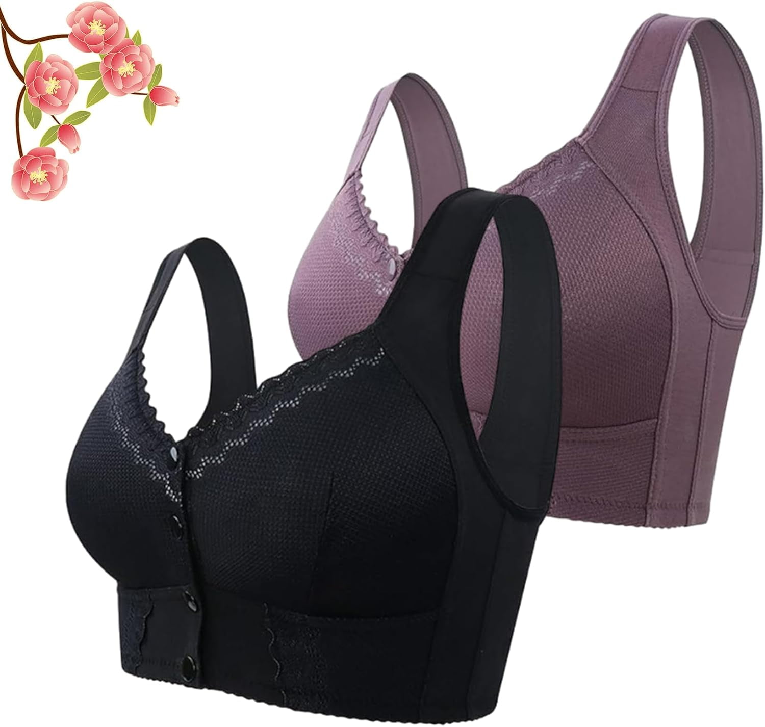 Moona Bra for Senior, Moona Bra - Front Closure Breathable Bra for ...