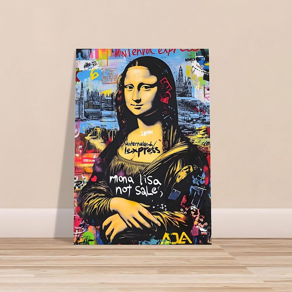Moona Lisa Modern Art Print - Contemporary Wall Decor for Home or ...