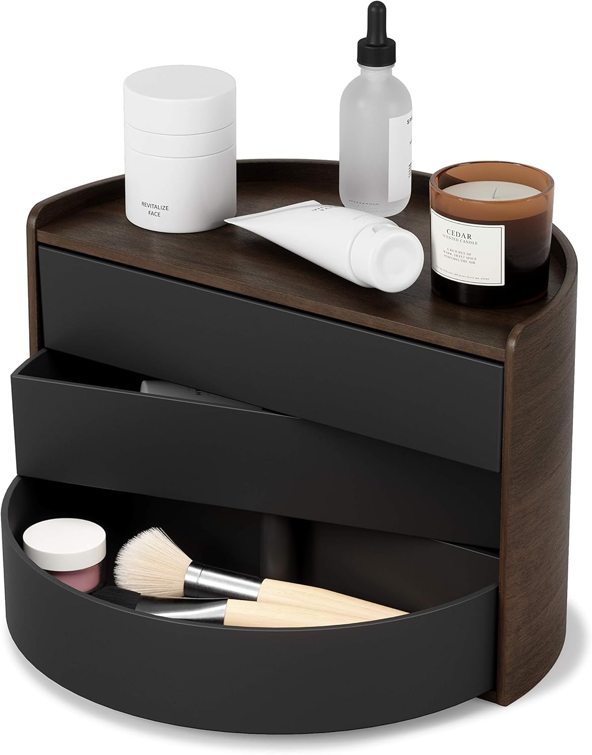 Moona Storage Box Black/Walnut - Walmart.com