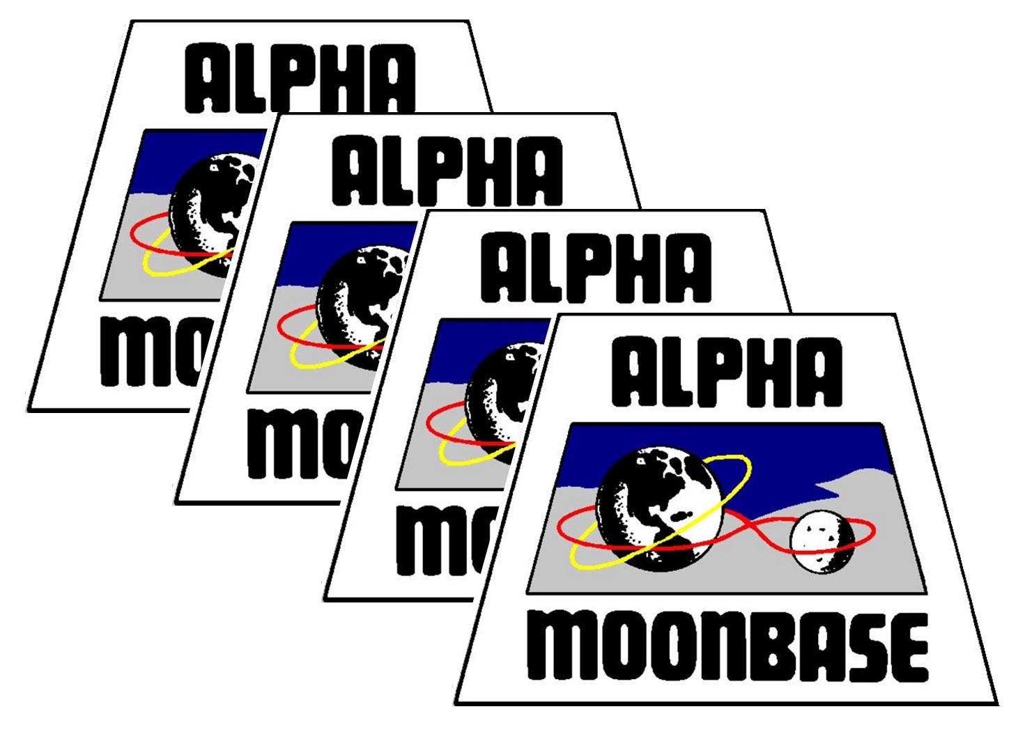 Moonbase Alpha Sticker - Set of 4 - Space 1999 - Walmart.com
