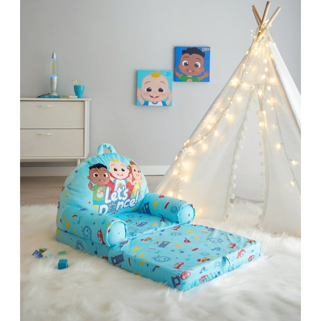 Moonbug Cocomelon 2-in-1 Flip Out Chair Blue for Toddler - Walmart.com