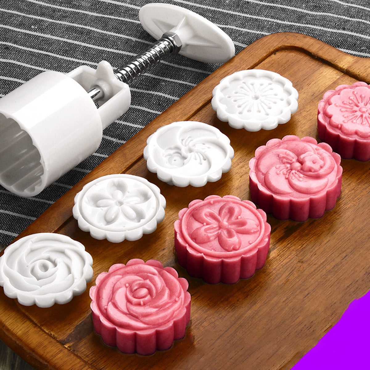 Mooncake Mold Set, Mooncake Press Molds, Mid Autumn Festival DIY Hand ...